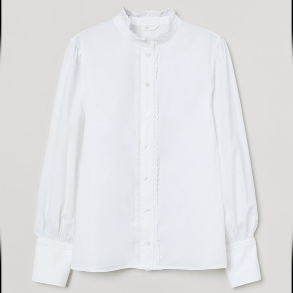 H&M | Tops | Embroidered Blouse | Poshmark